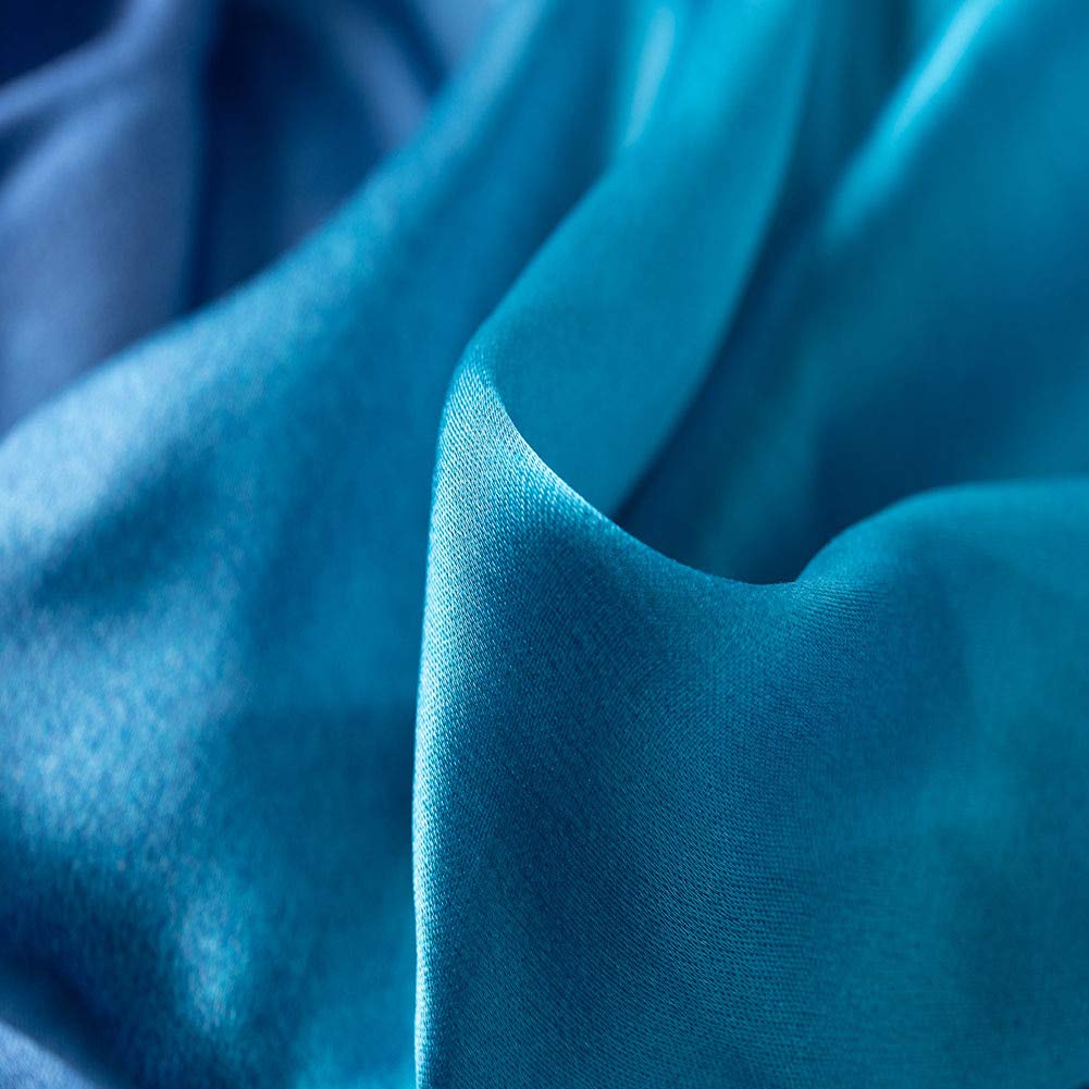 CYZLANN Women's Scarves 100% Silk Long Lightweight Scarfs for women(blue lake blue)