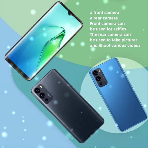 zsddzzy 6.52in Screen,HOT 12i Android Smartphone ,Dual SIM Card,1GB RAM ,8GB ROM,Only Supports Dual SIM Card Frequency Band of 3GWCDMA :850/2100MHZ,Unlocked Cell Phone(Blue)