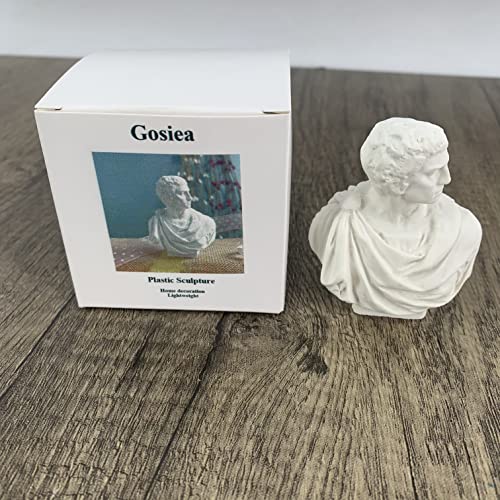 Gosiea Plastic sculptures,Greek Bust Statue and Sculptures Set Greek Bust Statue Decor Roman Plastic Mini Greek Mythology Figurine Greek God Statue Bust Small for Decor/ Gifts.