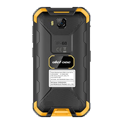 Ulefone Armor X6 Pro (2022 New) Rugged Smartphone, Lasted Android 12 Unlocked Rugged Phone, 8GB 32GB 128GB Extension 4000mAh 5.0 inch 13MP + 5MP IP68, 4G Dual SIM Phones Unlocked, NFC OTG - Orange