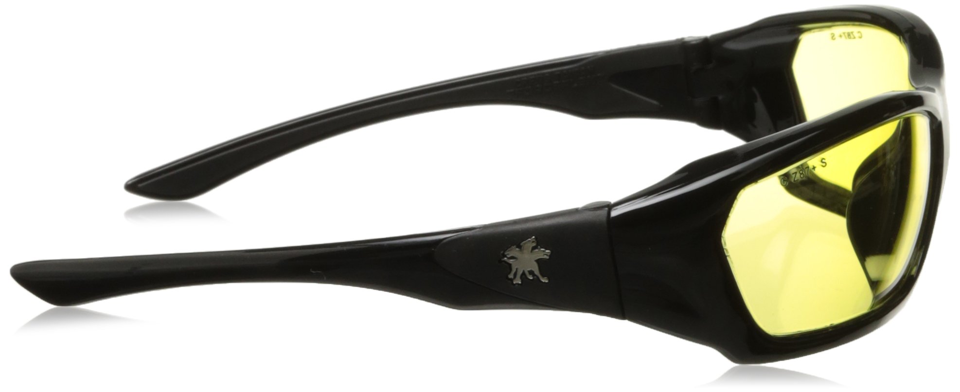 Crews ForceFlex FF120 Safety Glasses, Ballisitic Clear Lens, and Opaque Black Frame, 1 Pair