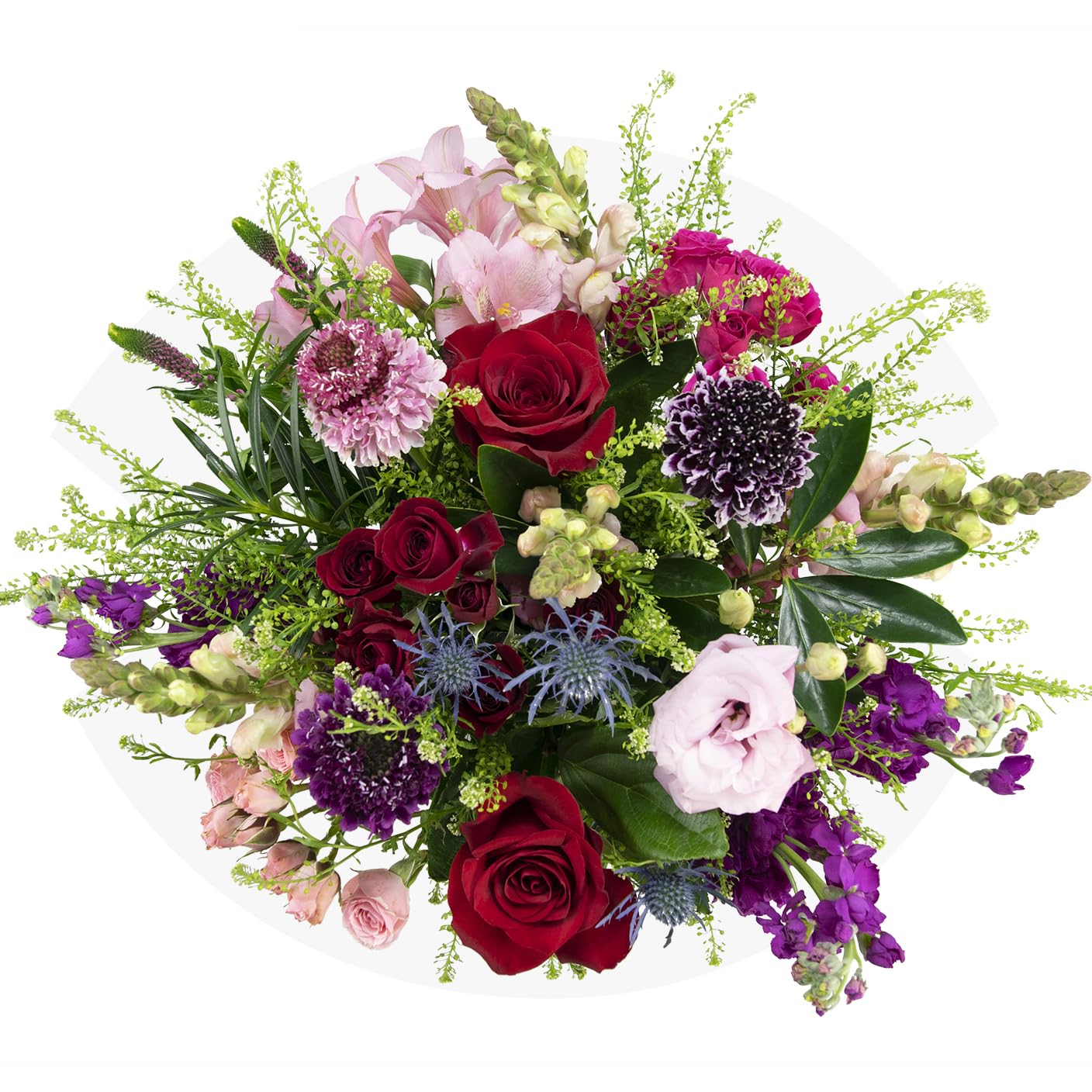 Country Living Floral Collection Premium Red and Pink Rose Mixed Fresh Flowers Delivery, Extra Large Bouquet