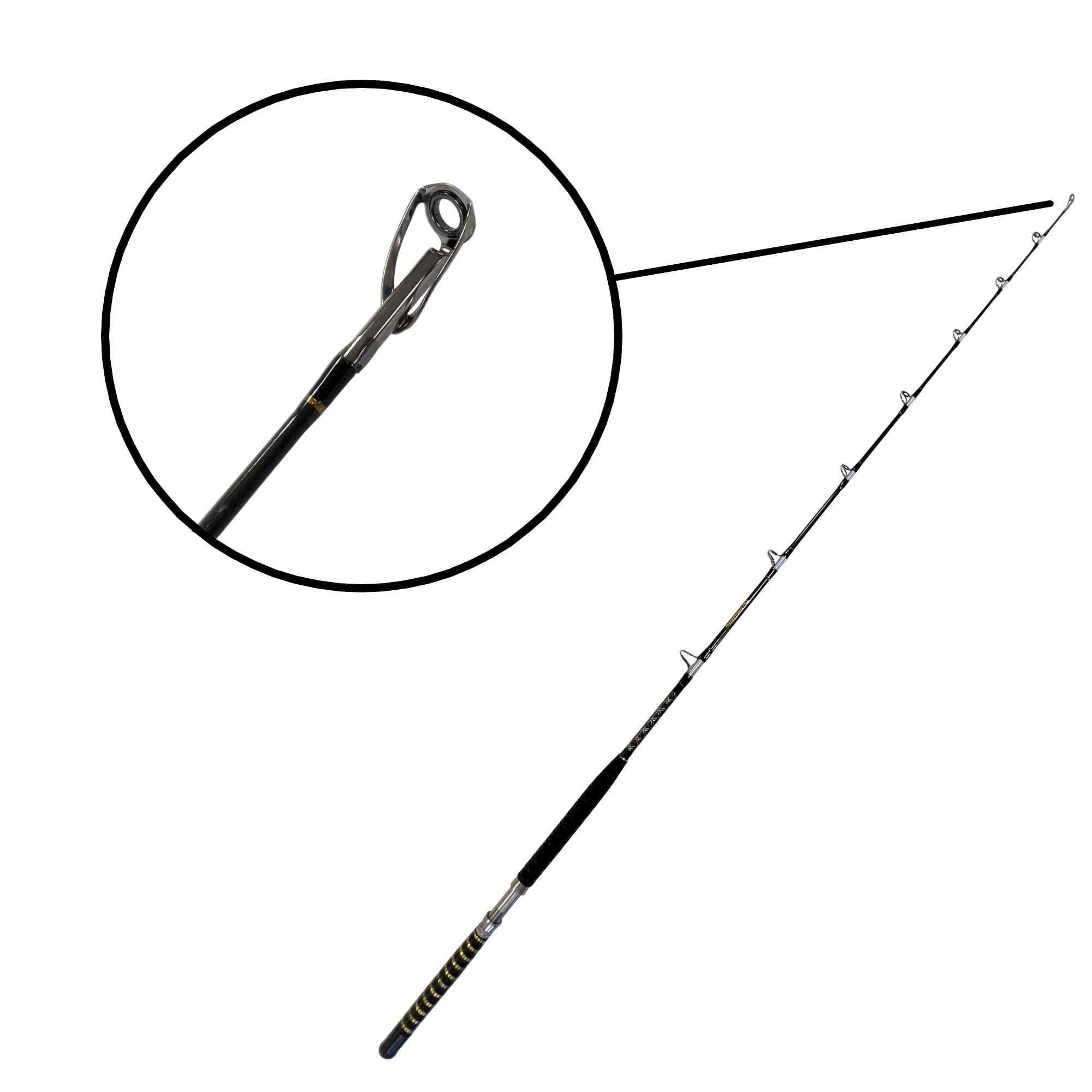 EatMyTackle Intimidator - 6ft. 10in. Fishing Rod | 30-50 lb. Heavy/Fast Action