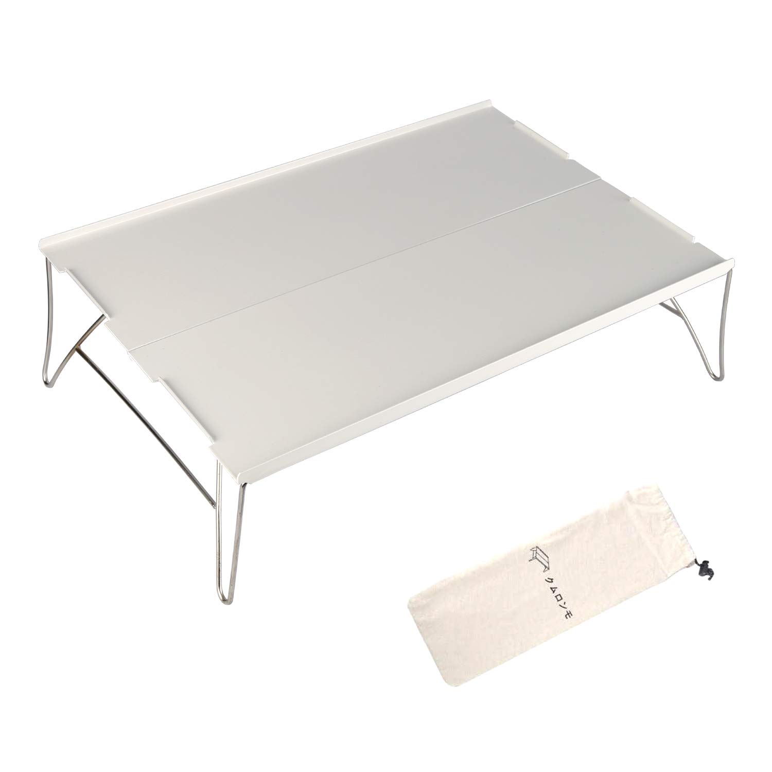 F&W SYN Ultralight Outdoor Folding Aluminium Camping Table Mini Size Easy Packable Pop-Up Edged Backpacking Picnic Table with Carry Bag for Home, Hiking, Camping, Mountaineering(WH)