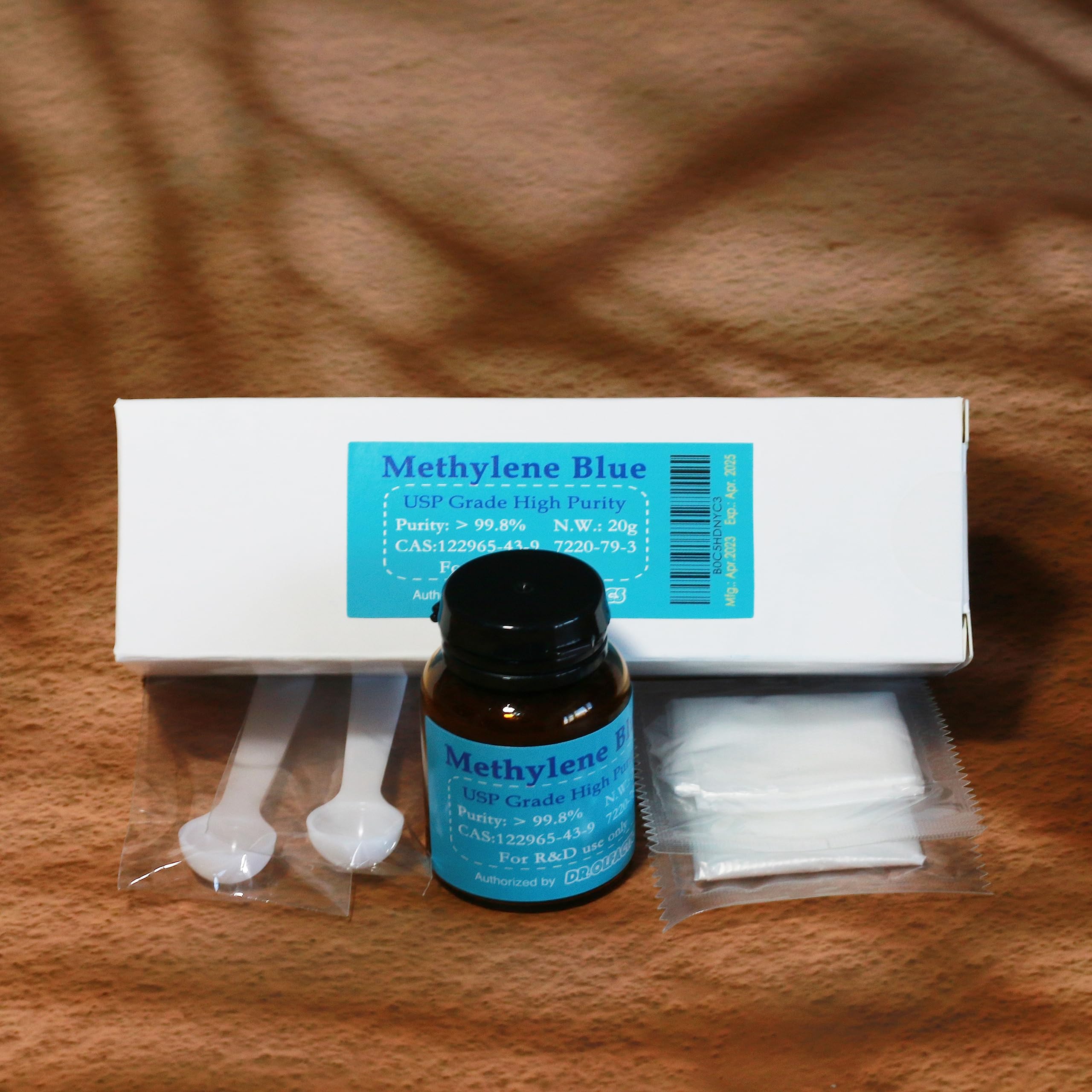 Methylene Blue Powder 20 Grams (USP Grade 99.8+%) - Prepare 2L 1% Solution [Value Pack] （Brand DR.OLFACTICS）