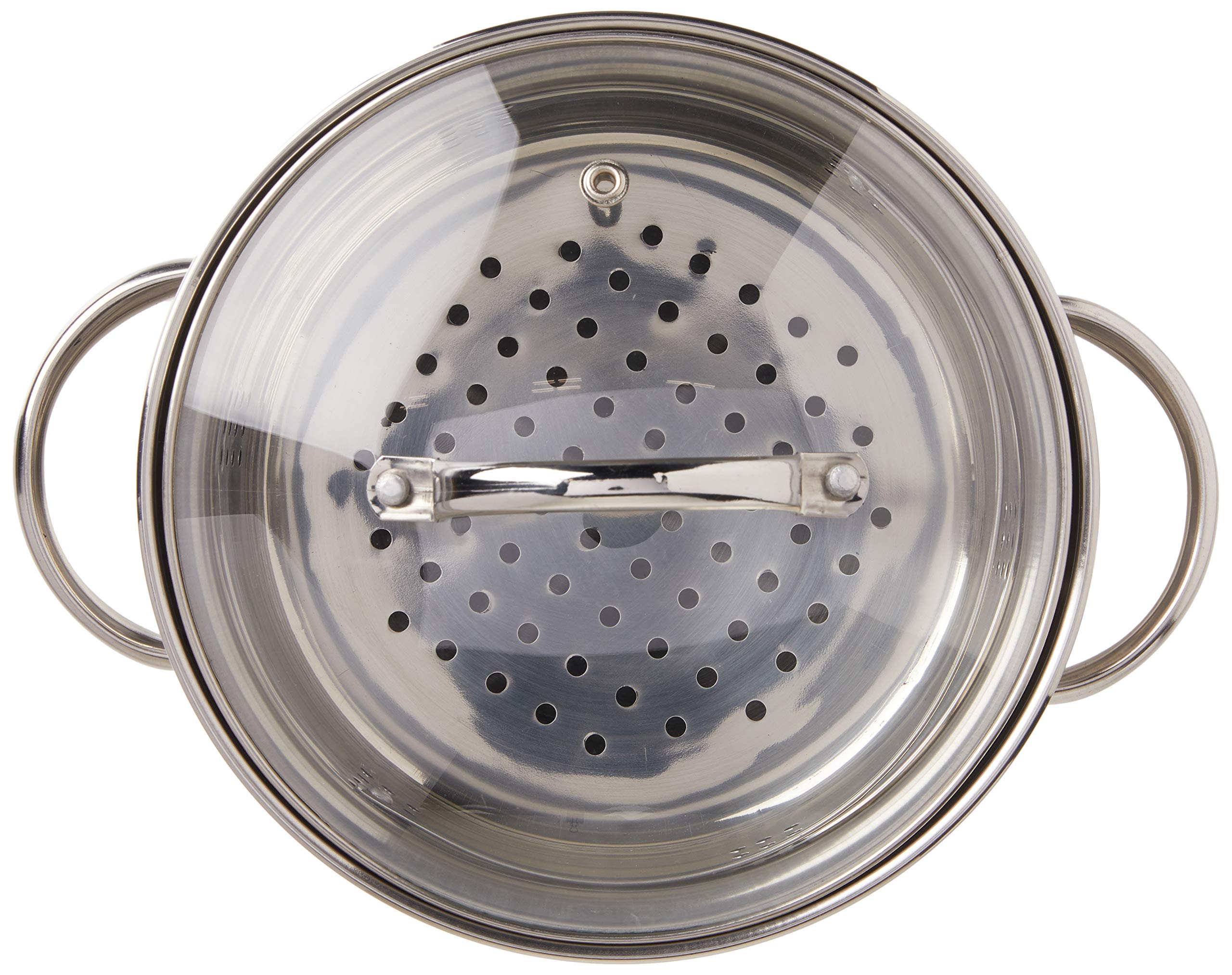 Norpro 4-Quart Steamer Cooker, 3 Piece Set, Stainless Steel