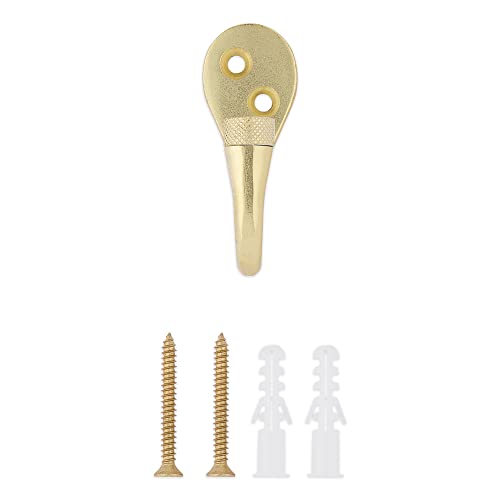 National Hardware N337-911 Powell Knurled Hook, 2-5/8", Brushed Gold