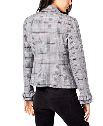 Maison Jules Menswear Plaid Fitted One-Butt Black Combo XL