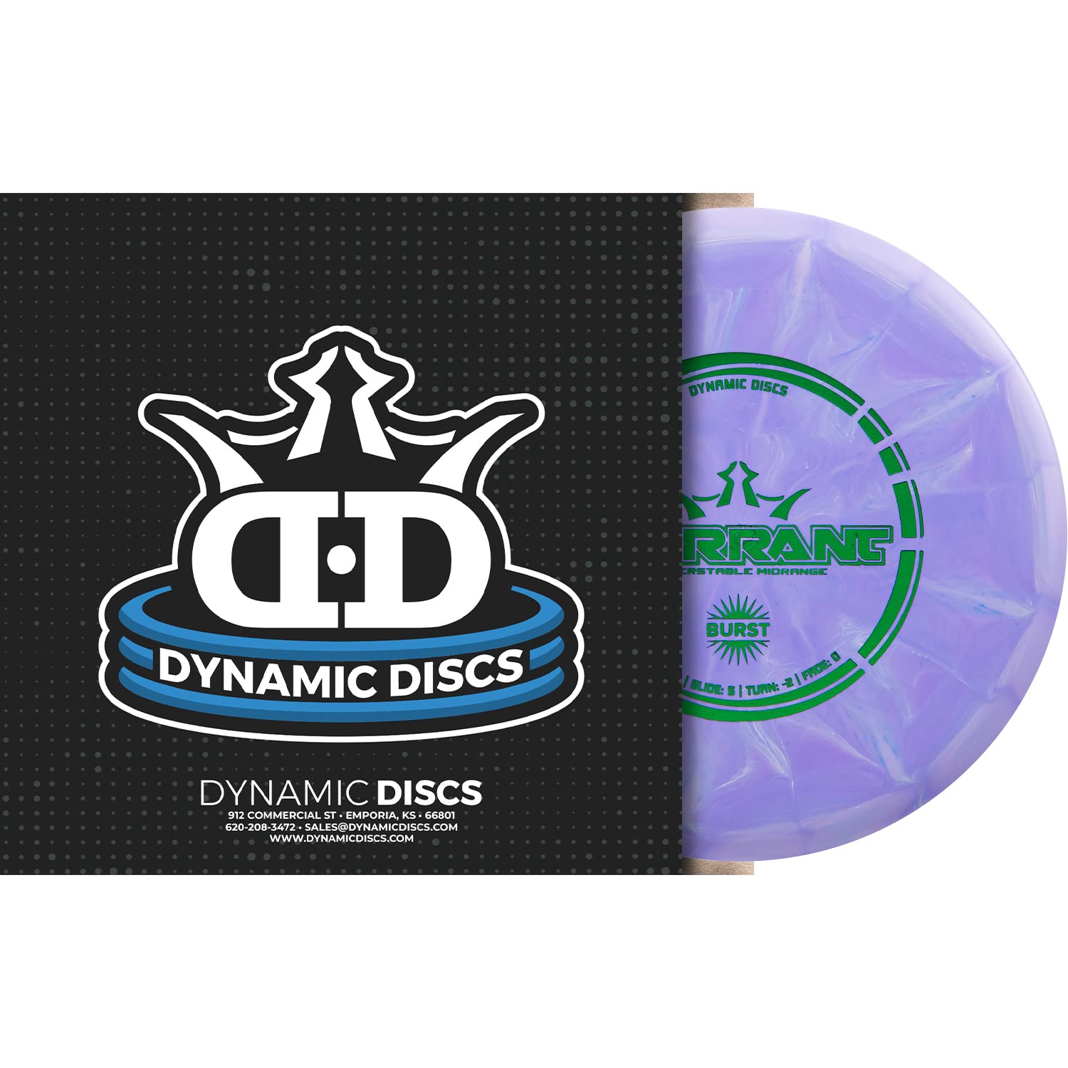 Dynamic Discs Prime Burst Warrant Disc Golf, Beginner Friendly Frisbee Discs Golf, Understable Midrange Discs, 170g+, Purple