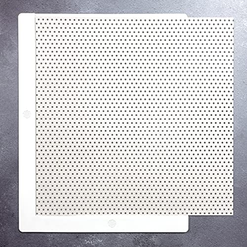 Waffle Flower Stencil Mat - Matte White Silicone Craft Mat w/Storage Bag for Ink Blending. Non-Slip, Waterproof, Heat-Resistant, Non-Stick and Non-Reflective. 9x12" Open Edge for Bigger Media Sizes.