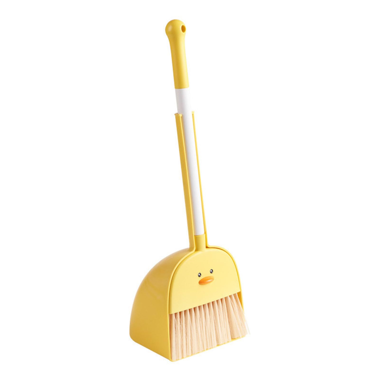 Kids Cute Cartoon Mini Broom Dustpan Set Children Home Sweep Toys PP PET Material