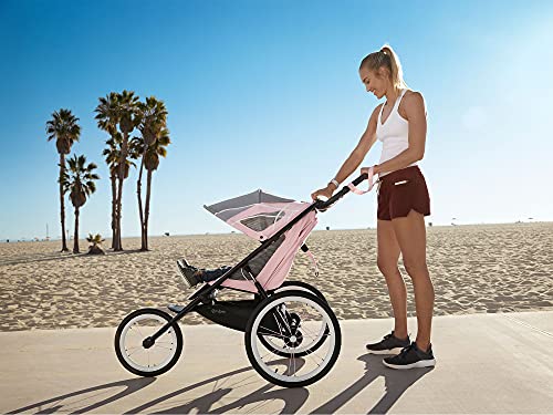 CYBEX AVI Jogging Stroller, Lightweight Aluminum Frame, Compact Fold for Storage, Height-Adjustable Handlebar with One-Handed Steering, Rear-Wheel Suspension & Handbrake, For Infants 9 months+