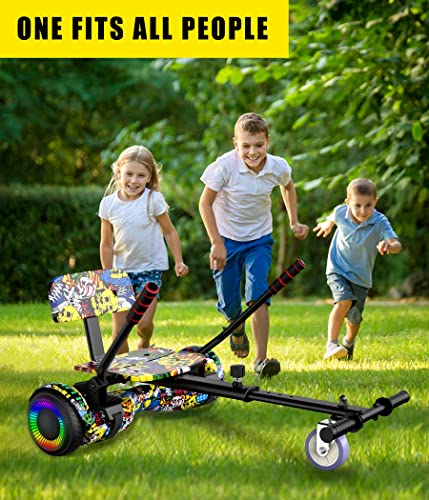 SISIGAD Hoverboard with Seat Attachment, 6.5" Bluetooth Hoverboard with Seat Attachment