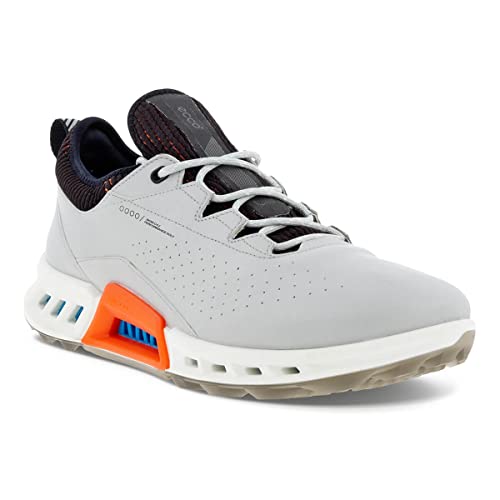 ECCO Men's Biom C4 Gore-TEX Waterproof Golf Shoe, Concrete/Black, 10-10.5