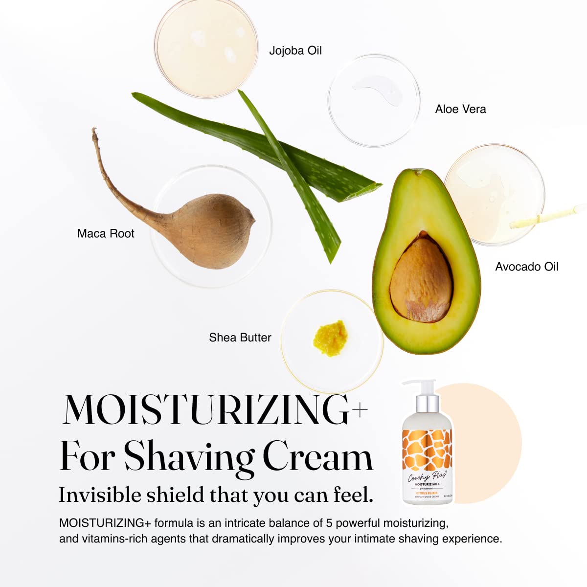 Coochy Plus Intimate Shaving Complete Kit - CITRUS ELIXIR & Organic After Shave Protection Soothing Moisturizer β Antioxidant Formula Prevents Razor Burns, Itchiness & Ingrown Hairs