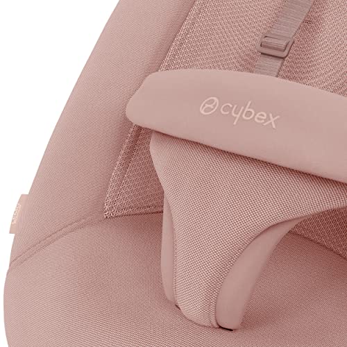 Cybex Lemo Self-Bouncing Baby Bouncer for Playing and Relaxing with Adjustable Harness and Breathable Mesh Backrest, Comfort Inlay with Head Hugger, and Stand, Pearl Pink