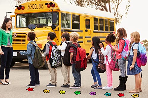WhatSign 36Pcs Number Spot Markers Stickers 4" Line up Spots for Classroom Floor Number Stickers Classroom Line up Spot Dots Floor Decals for Back to School Kindergarten Preschool Elementary Classroom