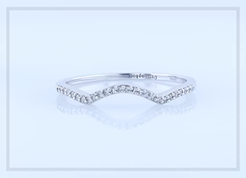 Dazzlingrock Collection Round White Diamond Enhancer Wedding Band for Women (0.12 ct, Color I-J, Clarity I1-I2) in 14K White Gold, Size 7