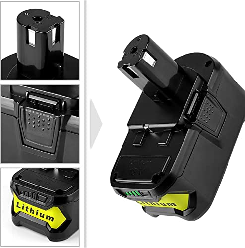 DTK 6.2Ah Battery Replacement for Ryobi 18V Lithium-ion ONE+ Plus P102 P103 P104 P105 P107 P108 P109 P122 Cordless Power Tools