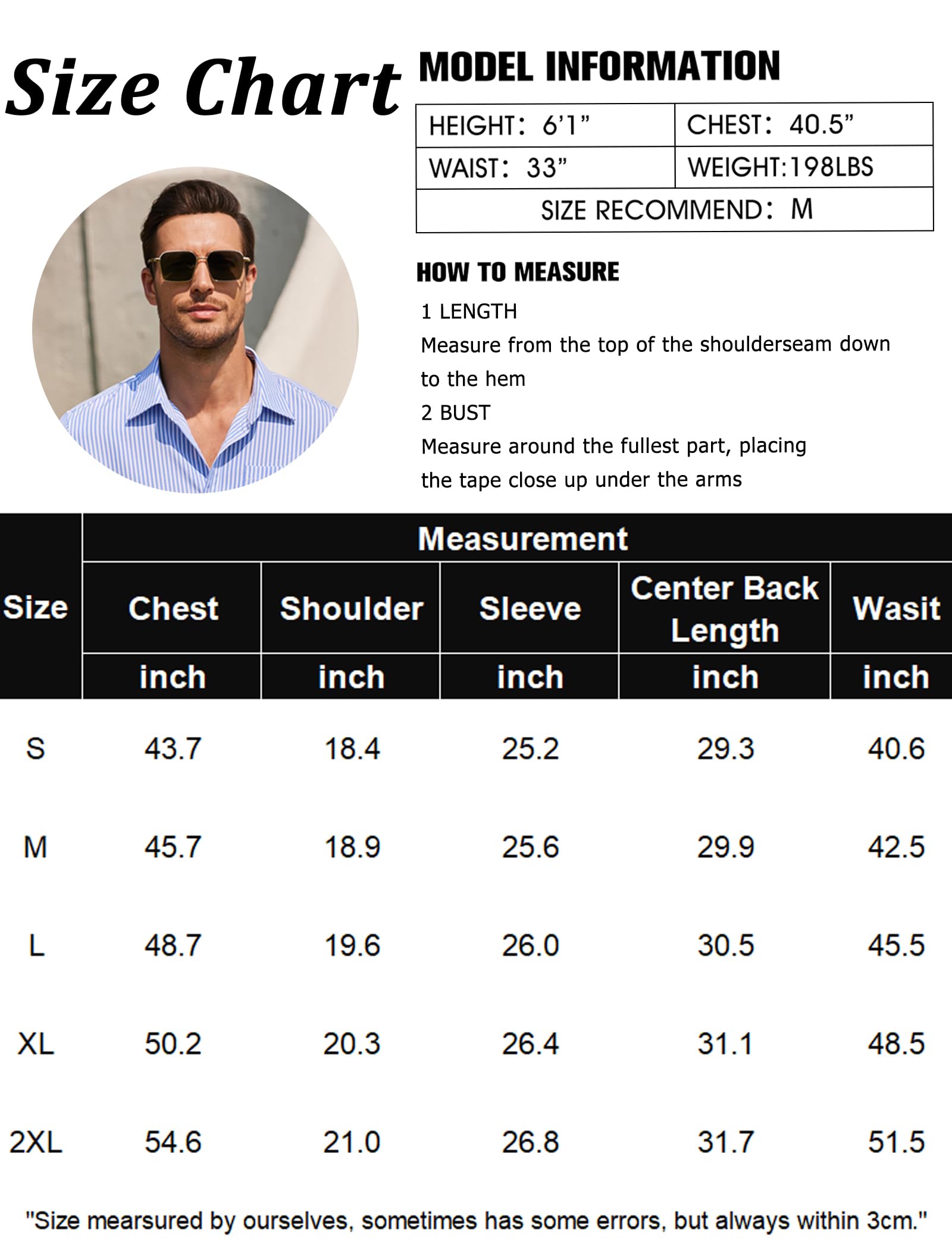 COOFANDY Men Striped Button Down Shirts Slim Fit Untucked Shirt Dress Shirt Jackets Red L