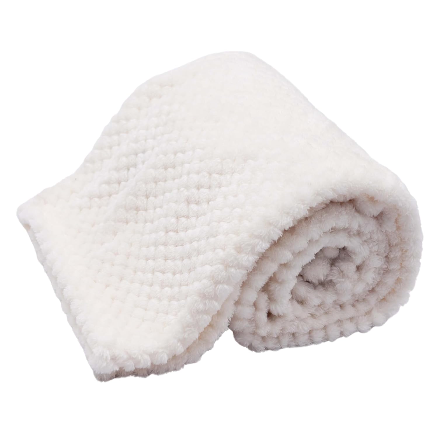LITTLE CELEBRITY Flannel Blanket, Fluffy Blanket, Baby Blanket, Fleece Blanket, Newborn Blanket, Lap Blanket, 40X30 Inch (Cream)