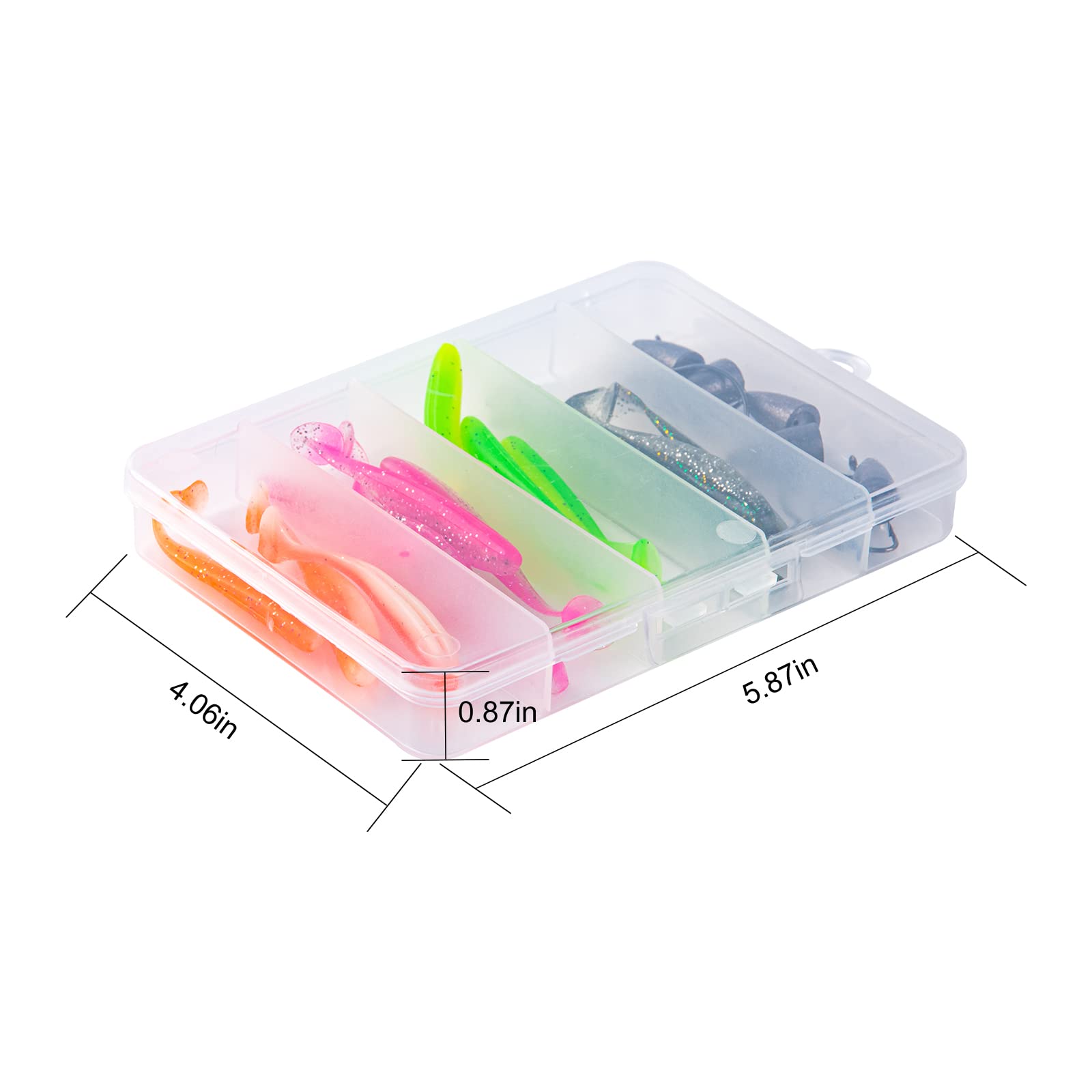 Goture Fishing Tackle Box - Placing Bait Plastic Small Case for Outdoor Tackle Box Organizer Waterproof Portable Storage Container