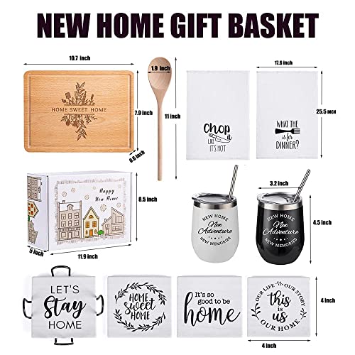 UNNESALT Housewarming Gifts for New Home - Gift Box Newlywed Couple, Clients, Friends Unique House Warming, Wedding, Realtor Closing White, 11 Piece Set