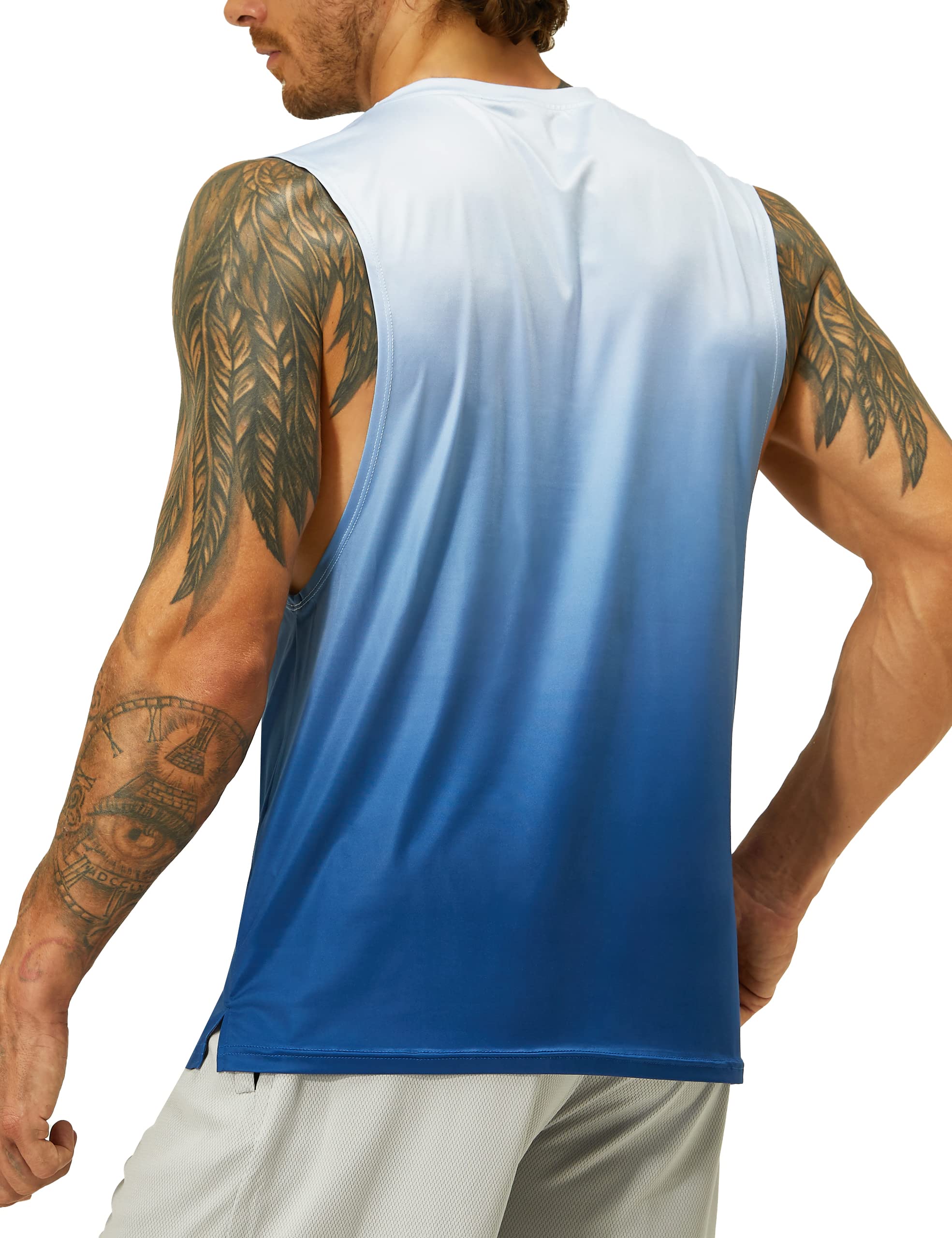 EZRUN Men's Tank Tops Swim Beach Sleeveless Shirt Quick Dry Gym Workout Stringer Muscle Tshirts Big and Tall