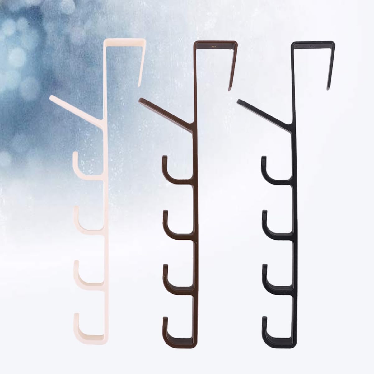 CRAFTHROU 3pcs 5 Hook Wall Hat Hanging Hooks Wall Mounted Hooks Entryway Hat Hanger Door Coat Hook Bathroom Towel Hook Wall Clothes Rack Over Door Coat Rack Multi Hanger Wall-Mounted Robe