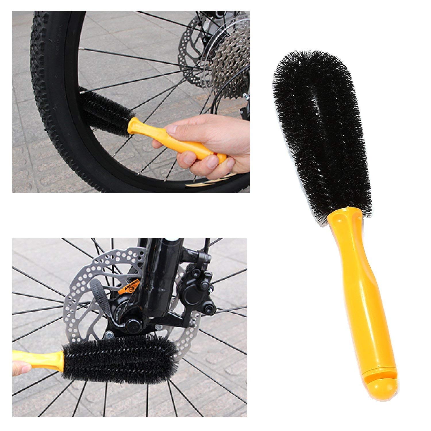 Cylion Bicycle Cleaning kit, Mountain tire Brush, Corner Brush, Gloves, Roulette, Hook,Precision Bicycle Cleaning Brush Tool for Mountain, Road, City, Hybrid