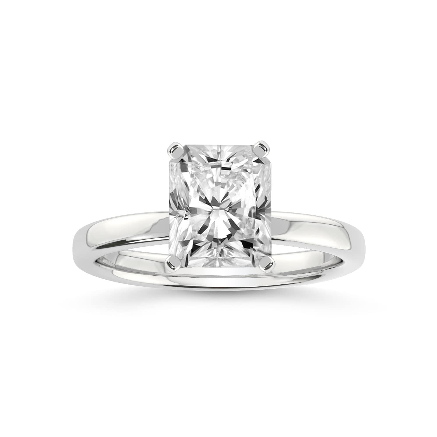Diamond Engagement Ring For Women | 2 cttw IGI Certified Radiant Shape Lab Grown Diamond Ring | 14ct Or 18ct in White, Yellow Or Rose Gold | Six-Prong Setting | FG-VS1-VS2 Quality | Friendly Diamonds
