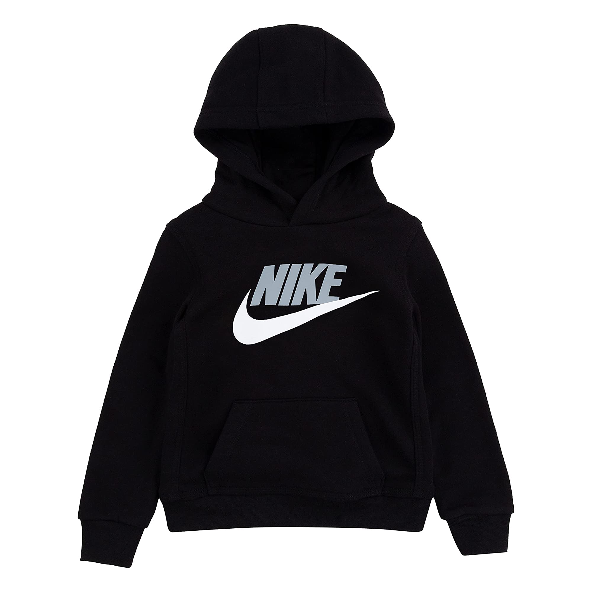 Nike Baby Boy's Club Fleece Pullover Hoodie (Toddler) Black 3 Toddler
