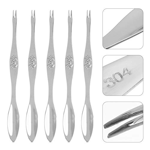 HANABASS 5pcs Lobster Travel Neddles Eatting for Opener Restaurant and Fork Tasting Shellfish Gadget Pliers Fruit Stainless Portable Peeling Appetizer Forks Picks Nut Escargot Tool