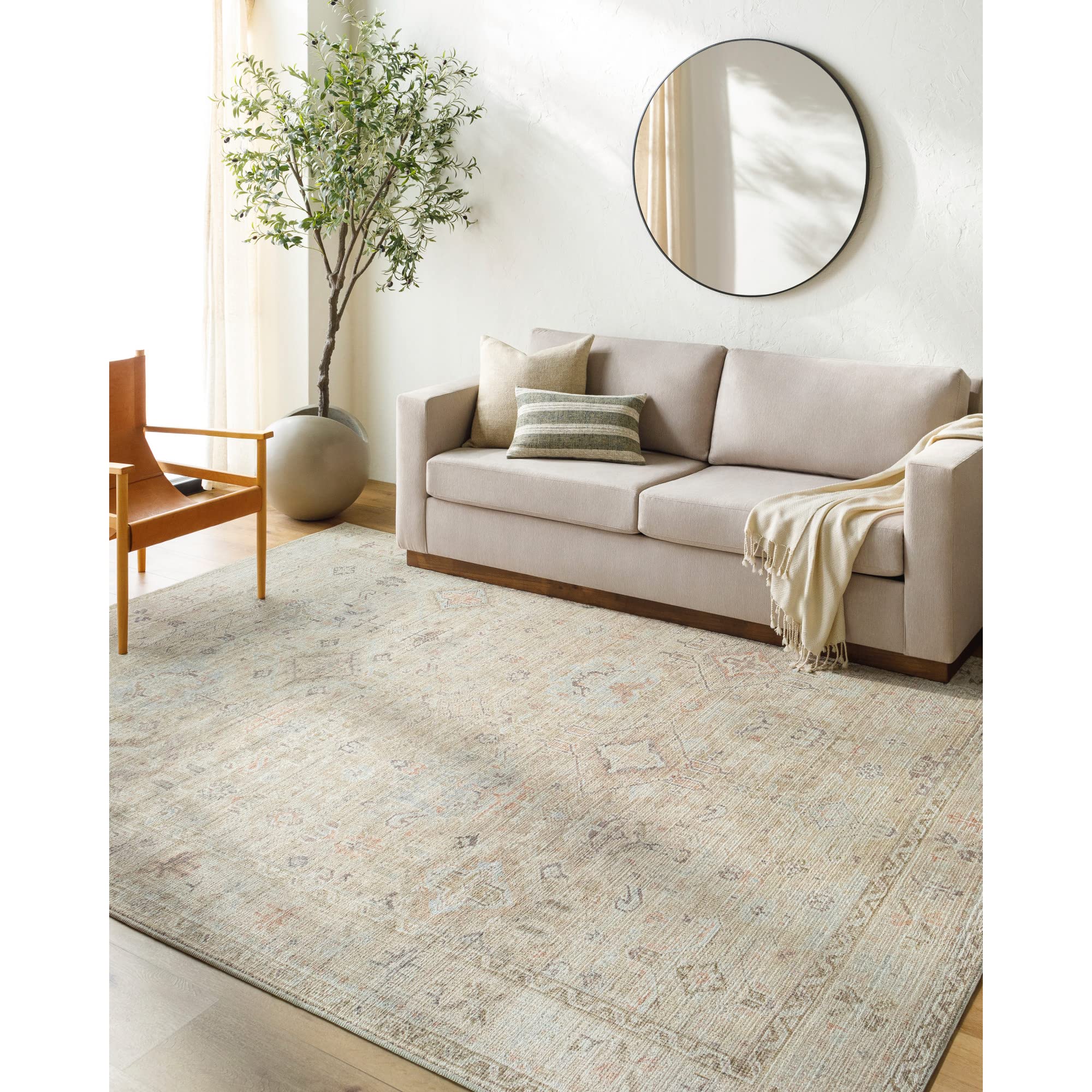 Livabliss x Becki Owens Marlene Vintage Medallion Area Rug, 7'10" x 10', Cream