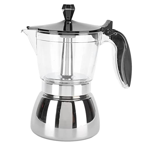 Fdit Coffee Pot, 6 Cups Household Brewing Moka Pot for Making Coffee