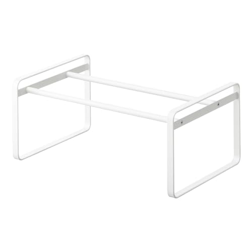 Yamazaki Home Adjustable Shoe Rack-Spacesaving Storage Solution, One Size, White