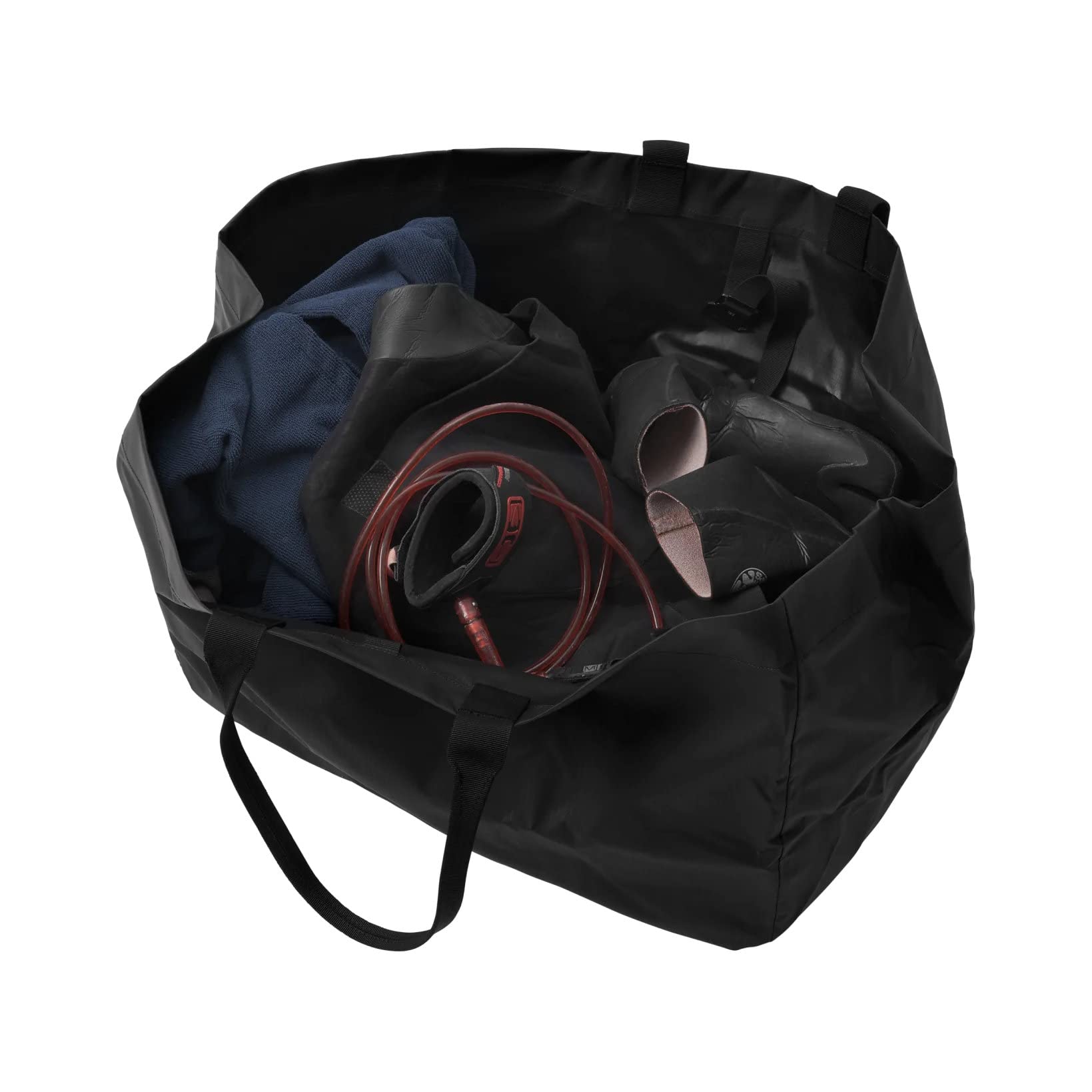 Db Journey Surf Tote - Oversized Waterproof Tote Bag for Surfing, Camping, Skiing & Shopping, Reusable Grocery Bag, Weekender, Comfortable Carry Handles, 80L - Black Out