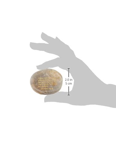 Stonebriar Inspirational Psalm Polished River Stones, Set of 6, Natural