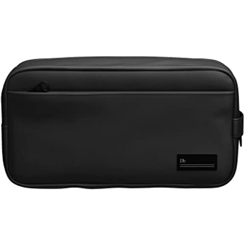 Db Journey The Varldsvan Washbag - Leather Travel Toiletry Bag with Handle, Organizer for Travel Essentials & Shaving Tools, Cosmetic Bag, Certified B Corp, 3.8L - Black Out