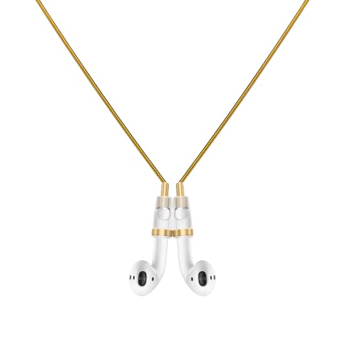 Lawonda AirPod Carrying Straps, Gifts for Mom, Magnetic Wireless Bluetooth AirPods Holder Anti-Lost Neck Connector Strap Holder Stainless Steel Necklace Chain String for Airpods 1/2 Pro 2 Gold