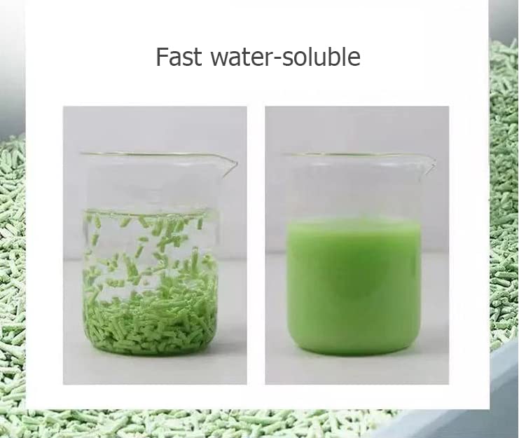 Edible Cat Litter Water Soluble Cat Litter - Tofu Cat Litter,Low Dust Litter, 100% Edible Soybean and Corn Materials,2mm Diameter
