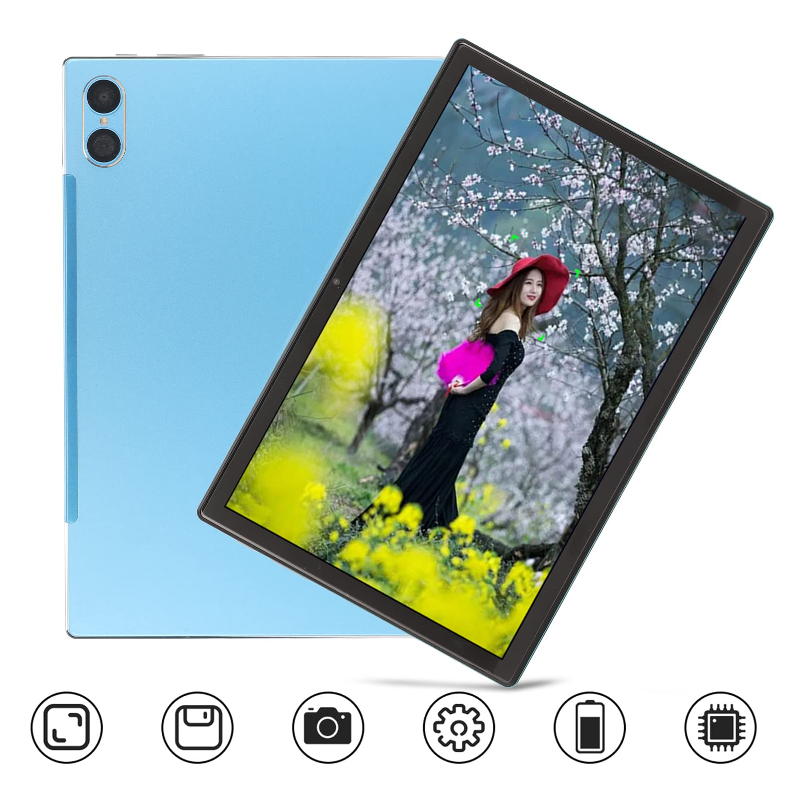 Dpofirs Tablet, 10 Inch Gaming Tablet, Portable HD Tablet PC, 8GB RAM 128GB ROM, Octa Core CPU, 4G LTE 5G WiFi Tablet,7000mAh HD Tablet for Office (US Plug)