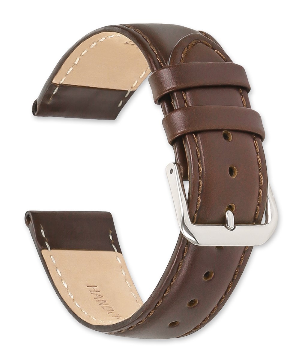 deBeer Stage Coach Genuine Leather Watch Band - Black 15mm