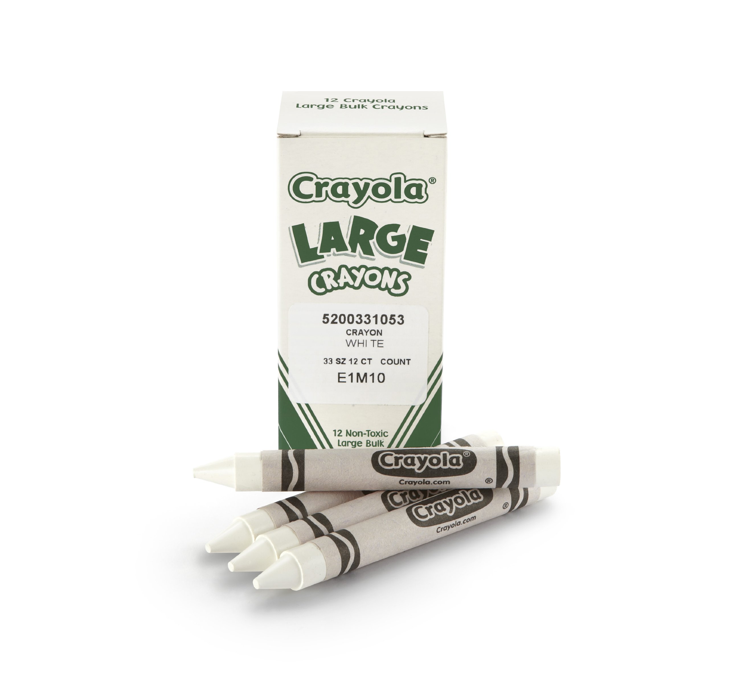 Crayola Large Crayons - White (12ct), Single Color Crayon Refill, Bulk Crayons For Kids, School & Art Supplies