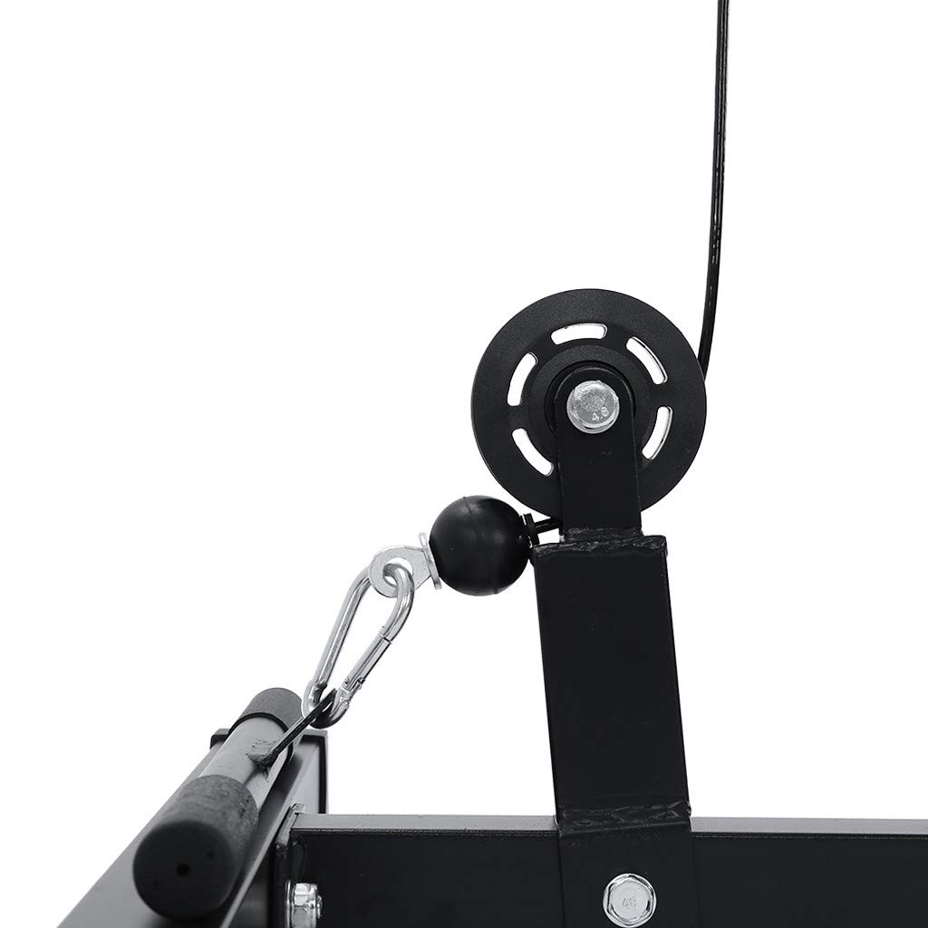 Debonla Body LAT Pull Down Machine Low Bar Cable Fitness Training Weigh Home Gym Sports Black Max 395lb