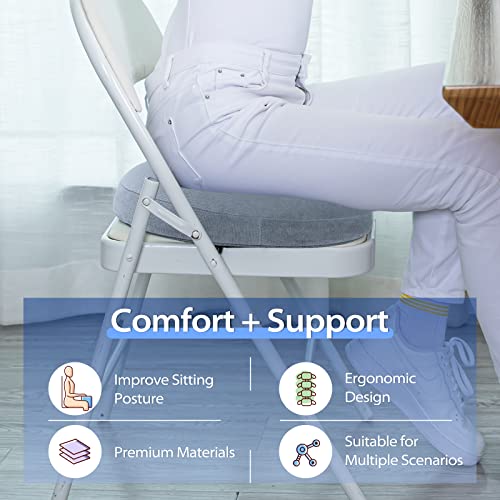 HOMCA Donut Pillow Hemorrhoid Seat Cushion for Office Chair, Premium Memory Foam Chair Cushion, Sciatica Pillow for Sitting Tailbone Pain Car Seat Cushions, Gray