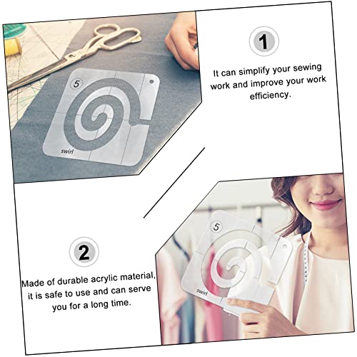 CORHAD 1pc Sewing Patch Ruler Transparent Ruler Quilting Frames for Hand Quilting Stencils for Quilting Cutting Table for Sewing Room Quilting Machine Domestic Acrylic Cloth Ruler Pattern