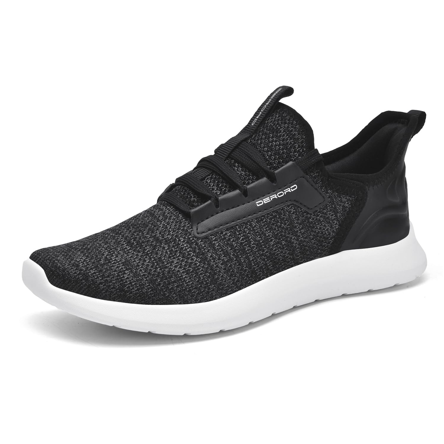 DERORD Womenâs Walking Running Shoes Slip on Lightweight Casual Sneakers (Black, Adult, Women, Numeric_8, Numeric, us_Footwear_Size_System, Medium)