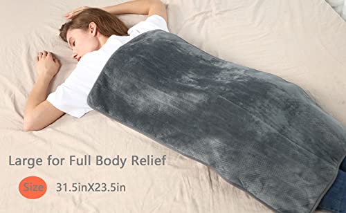 XUYU Heating Pad for Back, Neck, Shoulder, 31.5''x23.6'' Electric Heat Pad Smart Controller with Memory Function, Auto Shut Off