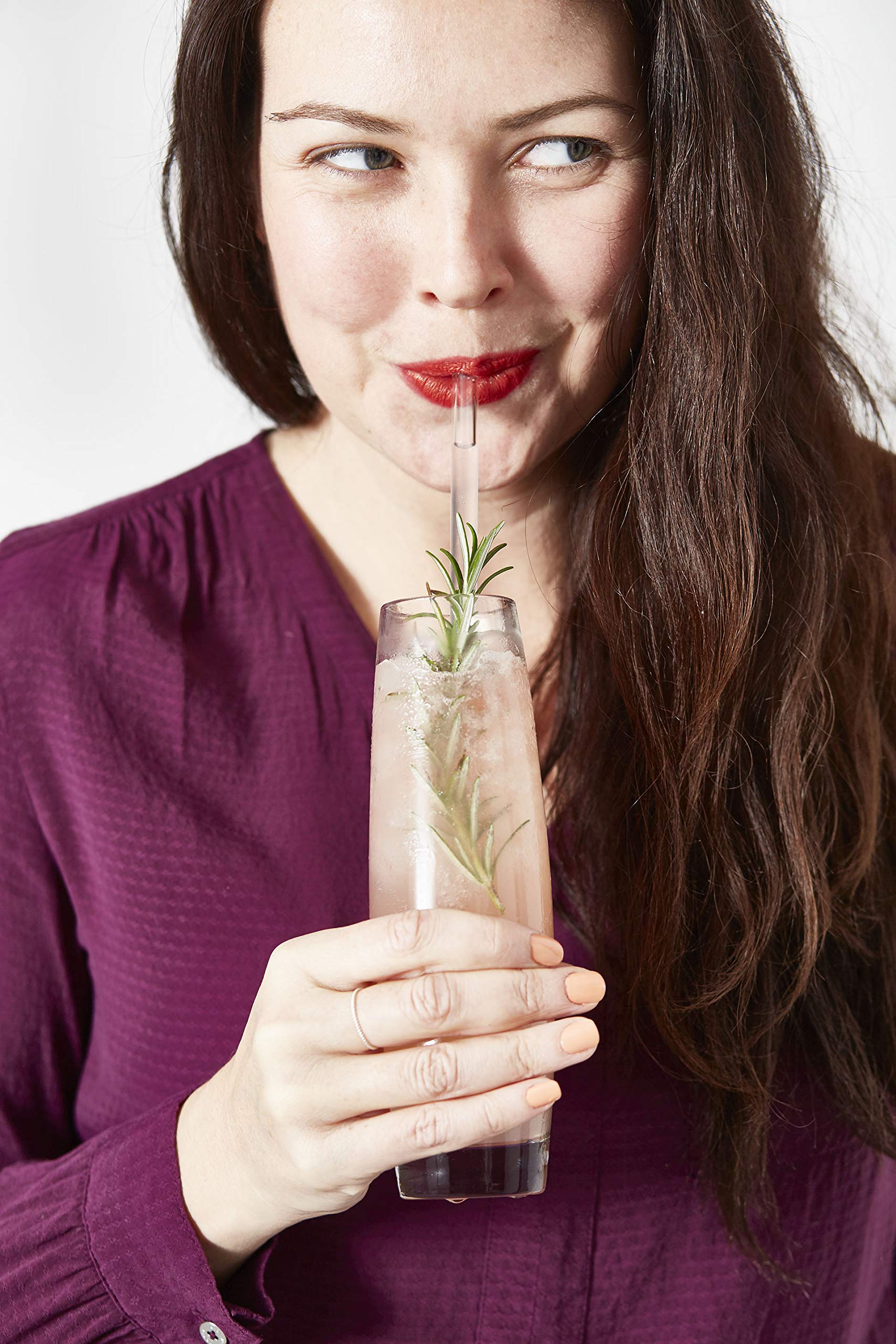 HALM Glass Straws - Earth Day Charity Edition - 6 Reusable Drinking Straws engraved with Endangered Animals - 20 cm (8 in) x 0.9 cm - Made in Germany - Dishwasher Safe - Eco-Friendly